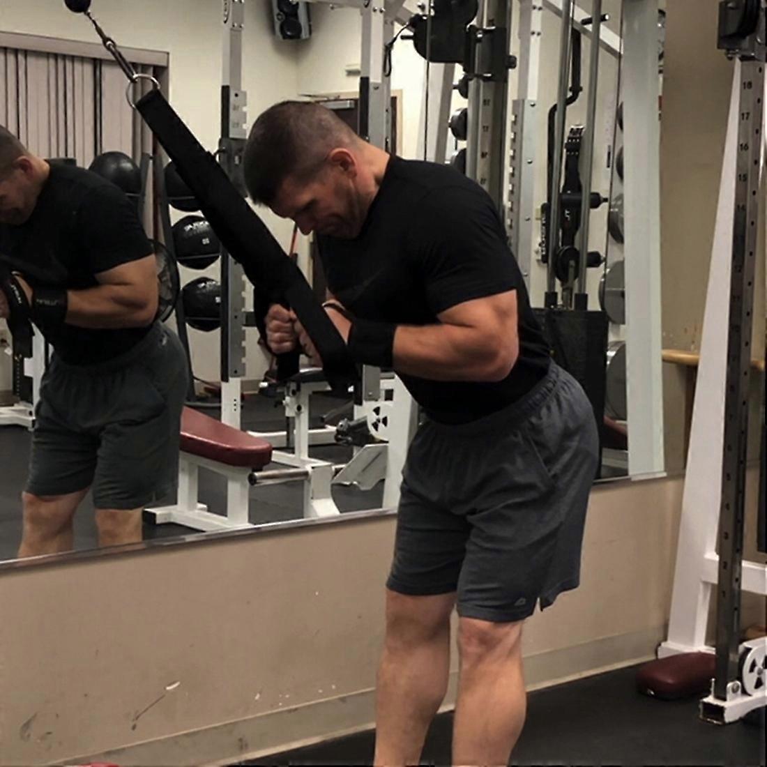 Tricep Pull Down Rope Cable Attachment Handles Neoprene Pads for Home ...