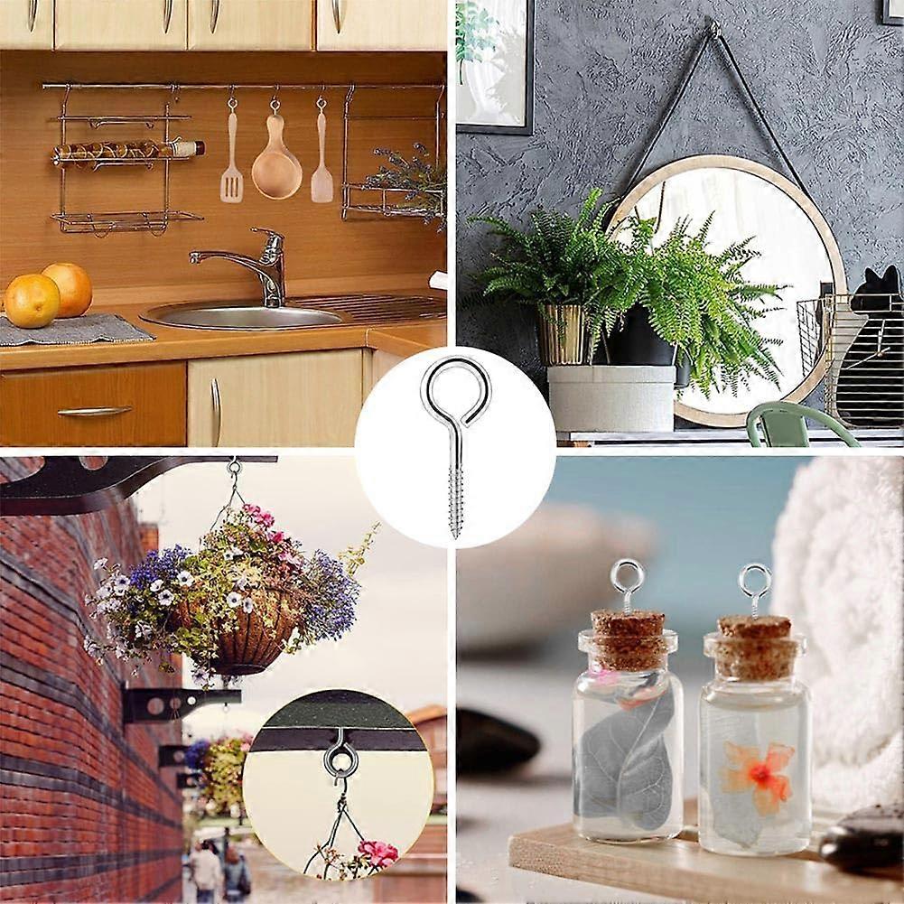 Pack of 25 Eye Bolts M4 Eye Bolts Stainless Steel 304 Screw with Thread ...