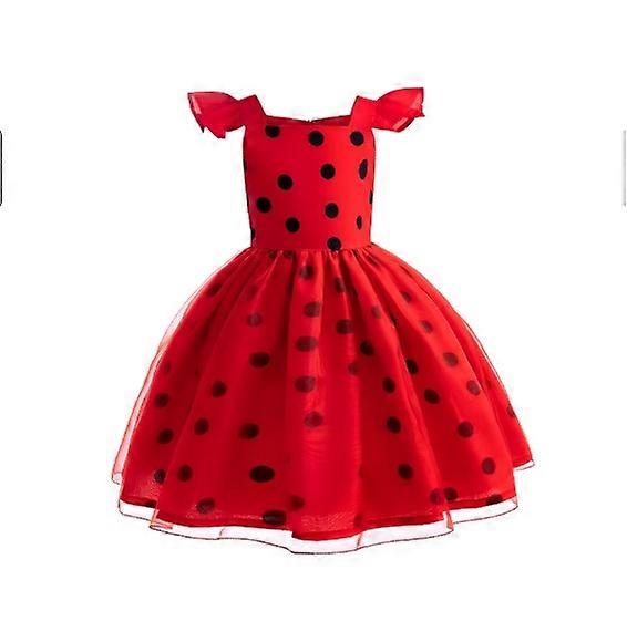 Christmas Child Bug Costume for Girls-Red Dress Halloween Mask Bag ...