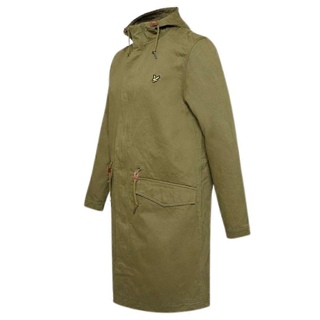 Lyle & Scott Fishtail Parka Green Jacket | Fruugo UK