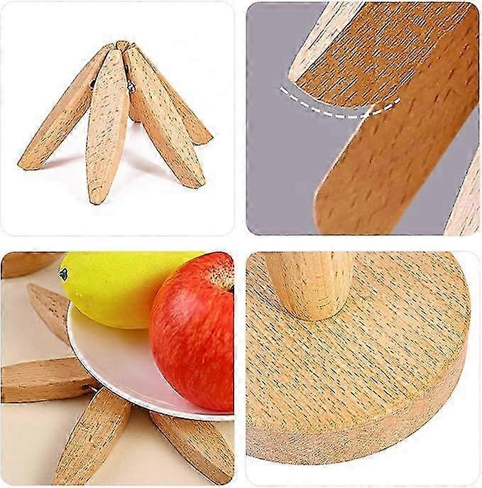 Solid Wood Insulation Pad, Tree-Shaped Trivet Mat, Kitchen Countertop ...