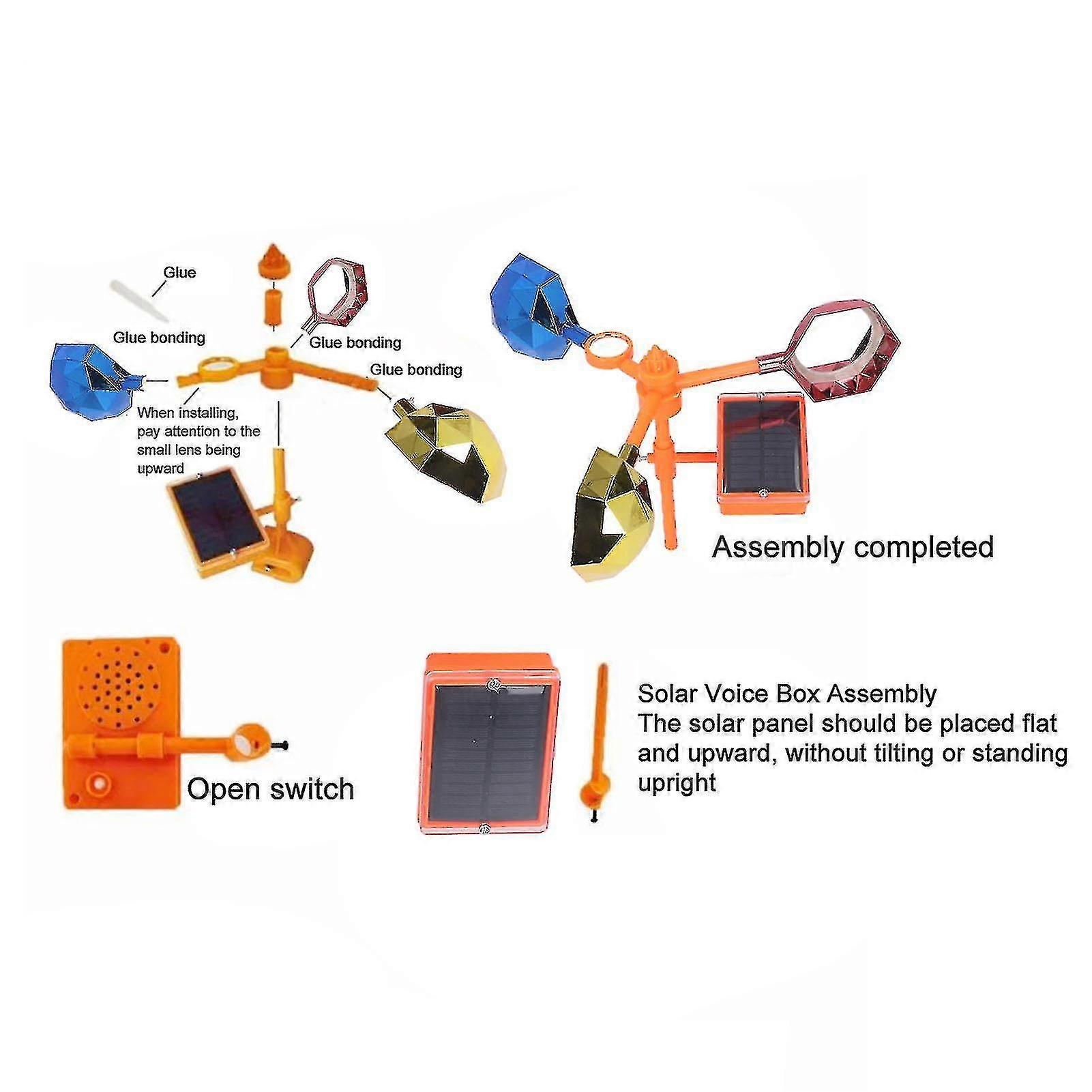 Sound Light Bird Repeller 360 Degree Light Reflection Large Volume ...