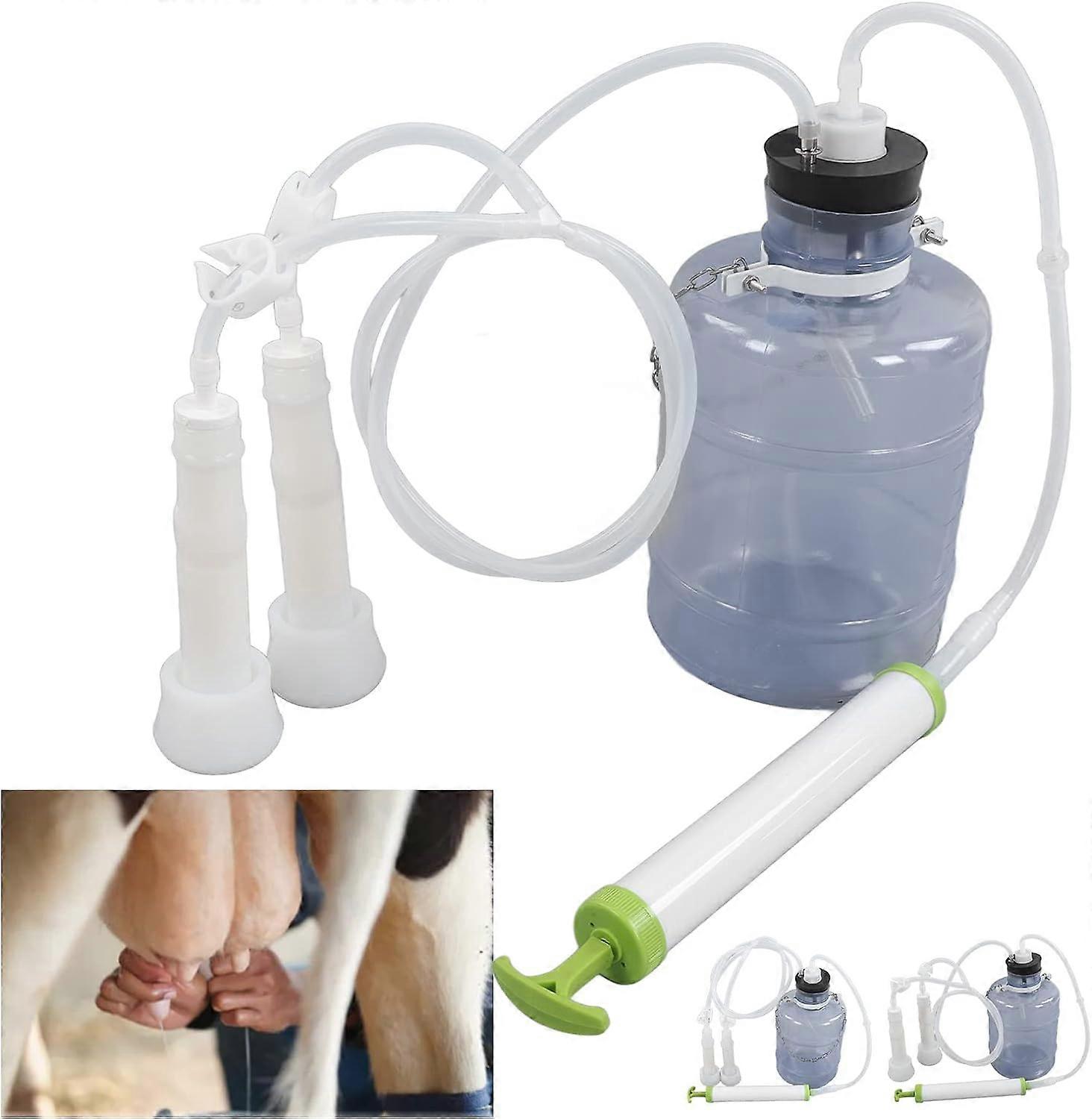 Manual Milking Machine Kit, 3L Portable Household Goat Milking Machine ...