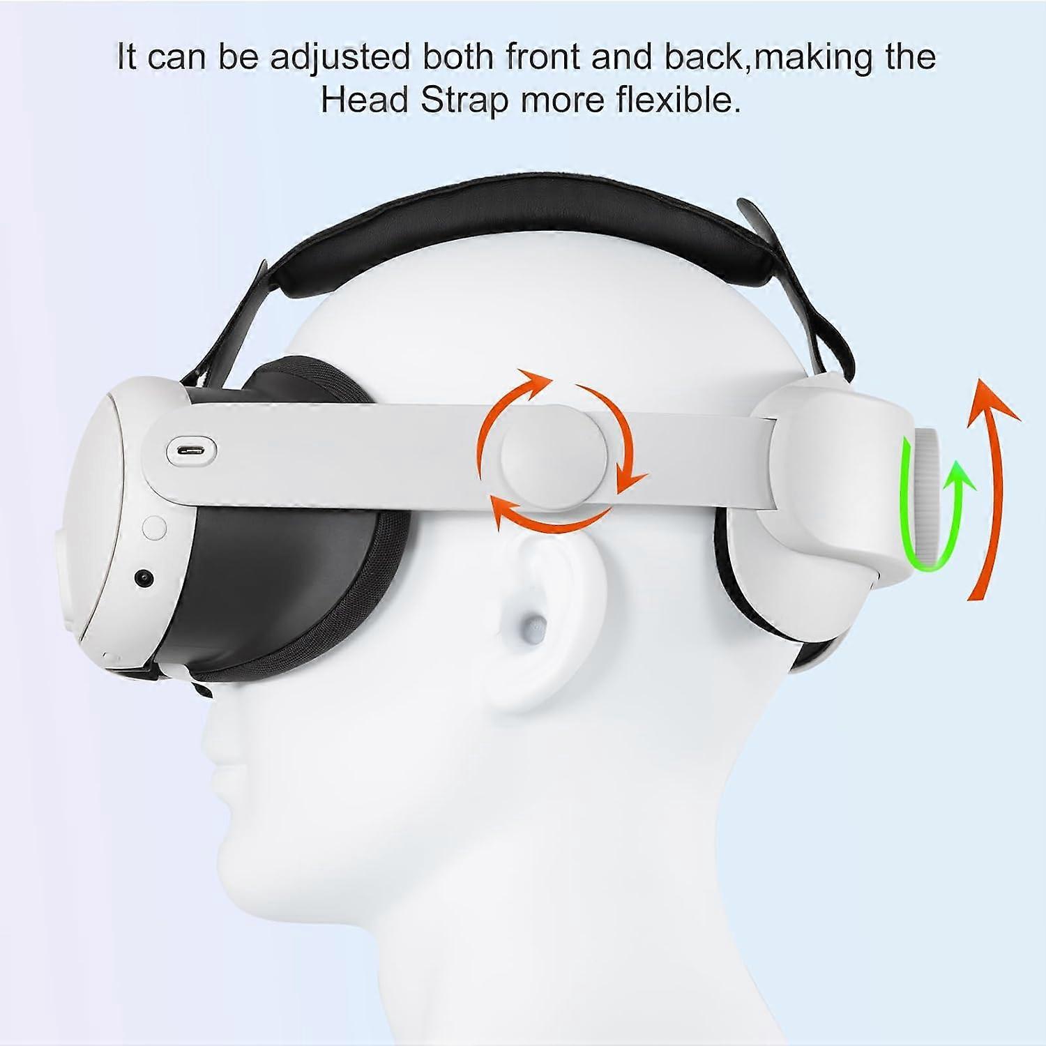 CoBak Head Strap for Meta Quest 3 - Adjustable Hinge, Soft PU Sponge ...
