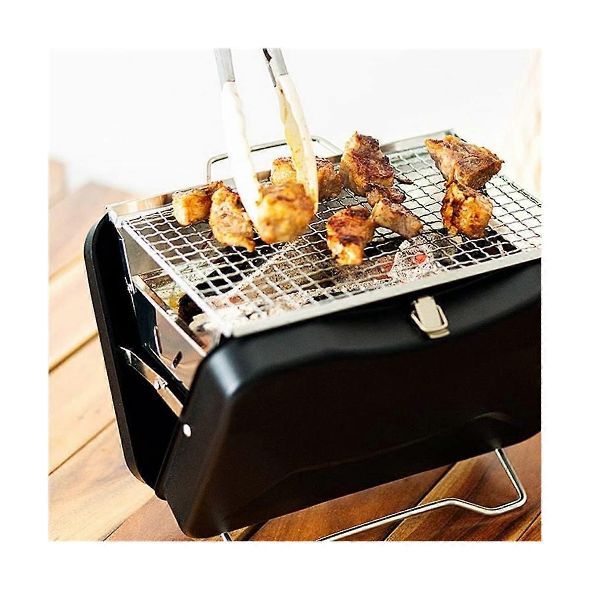 Tabletop Barbecue Suitcase Grill Charcoal Stove Box Durable Outdoor ...