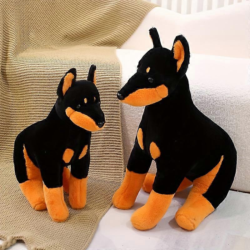 Sittande Doberman Plyschdocka Söt Sittande Valp Barnens födelsedag Söt ...