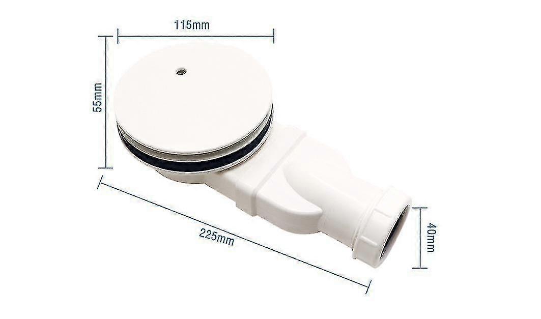 Slimline Shower Bathroom Tray Waste Trap Shower Room Plastic Flat Floor ...