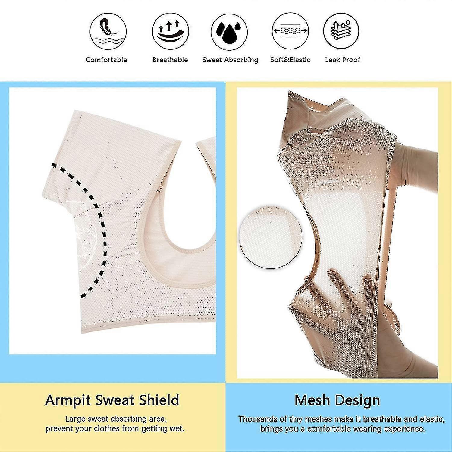 Underarm Sweat Vest, Breathable Sweat Guard Underwear Vest,washable ...