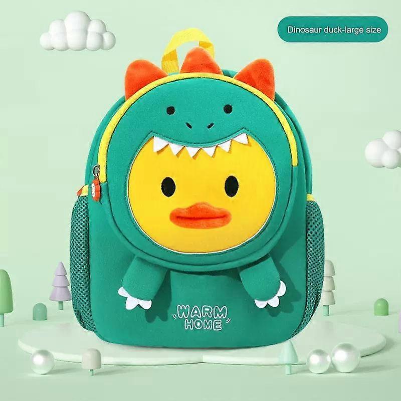 Green dinosaur duck large schoolbag,Children's backpack, cartoon cute ...