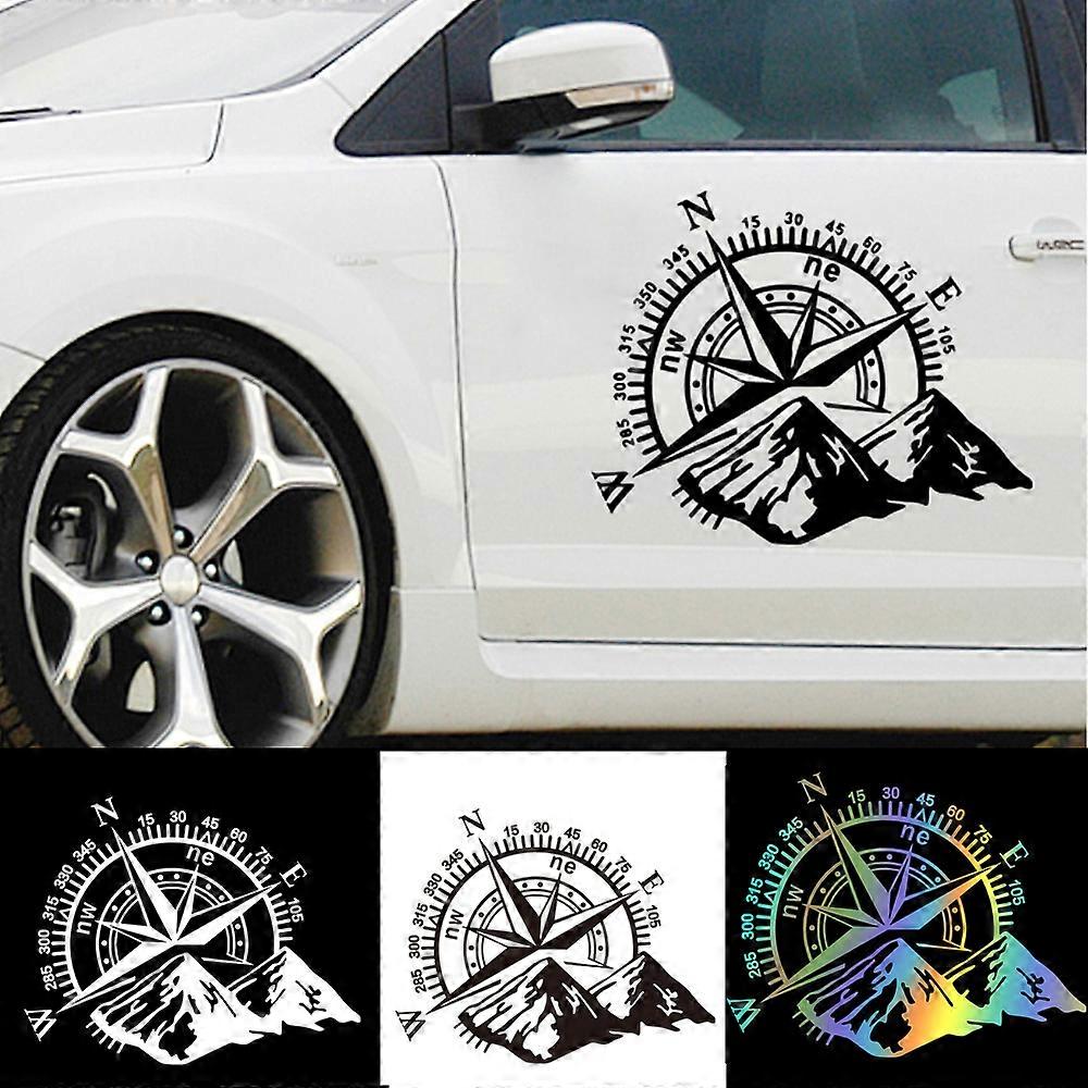 Cool Mountain Compass Car Sticker Vinyl Car-Styling Decals For Auto ...