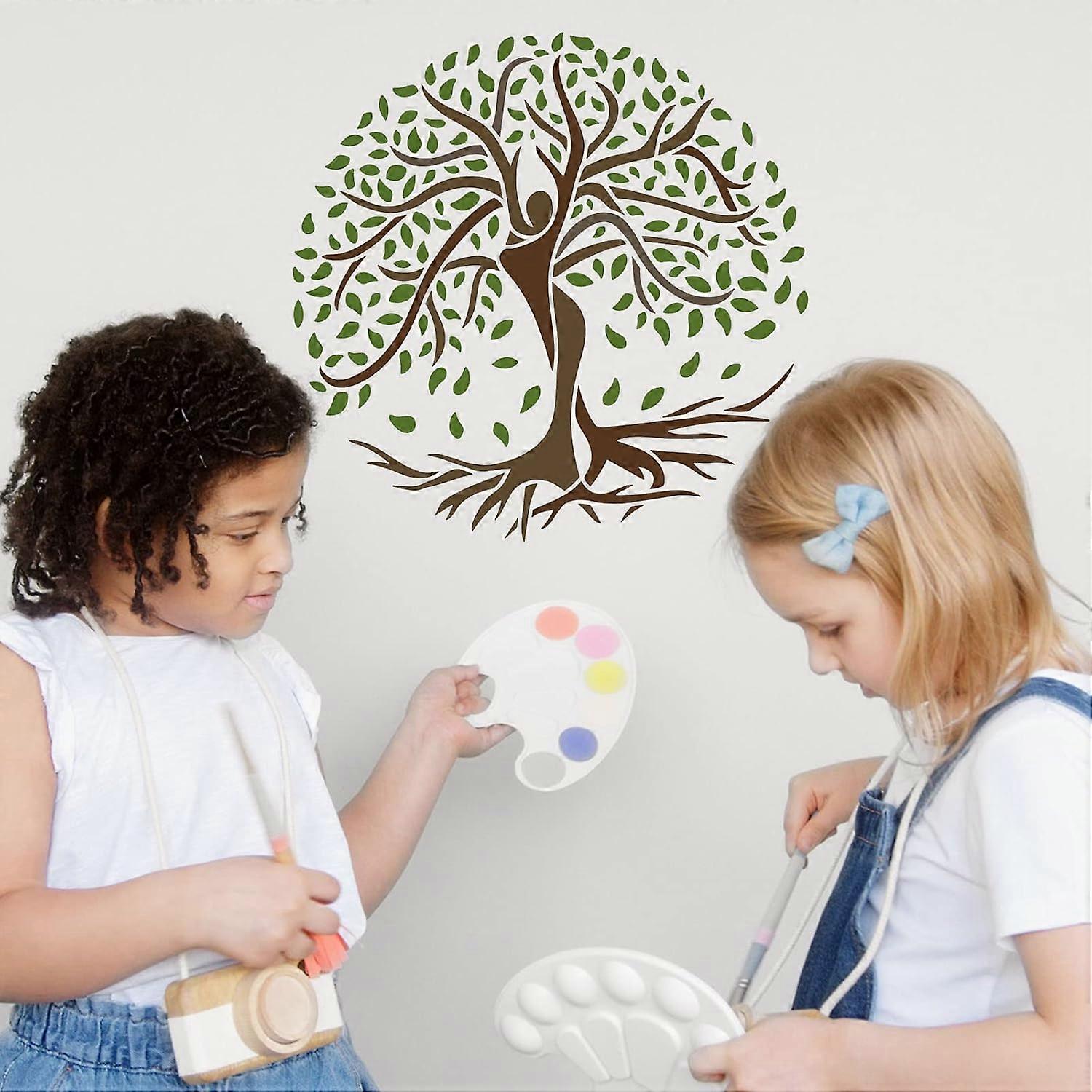 Tree of Life Stencils Decoration Template 11.8x11.8 inch Tree in Human ...