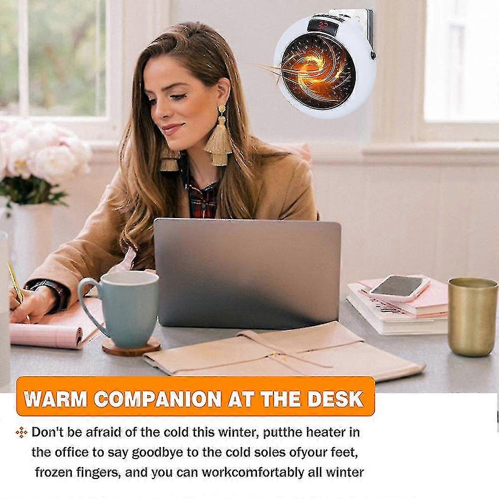 Mini 900w Electric Fan Heaters With Lcd Display Handy Portable Home ...