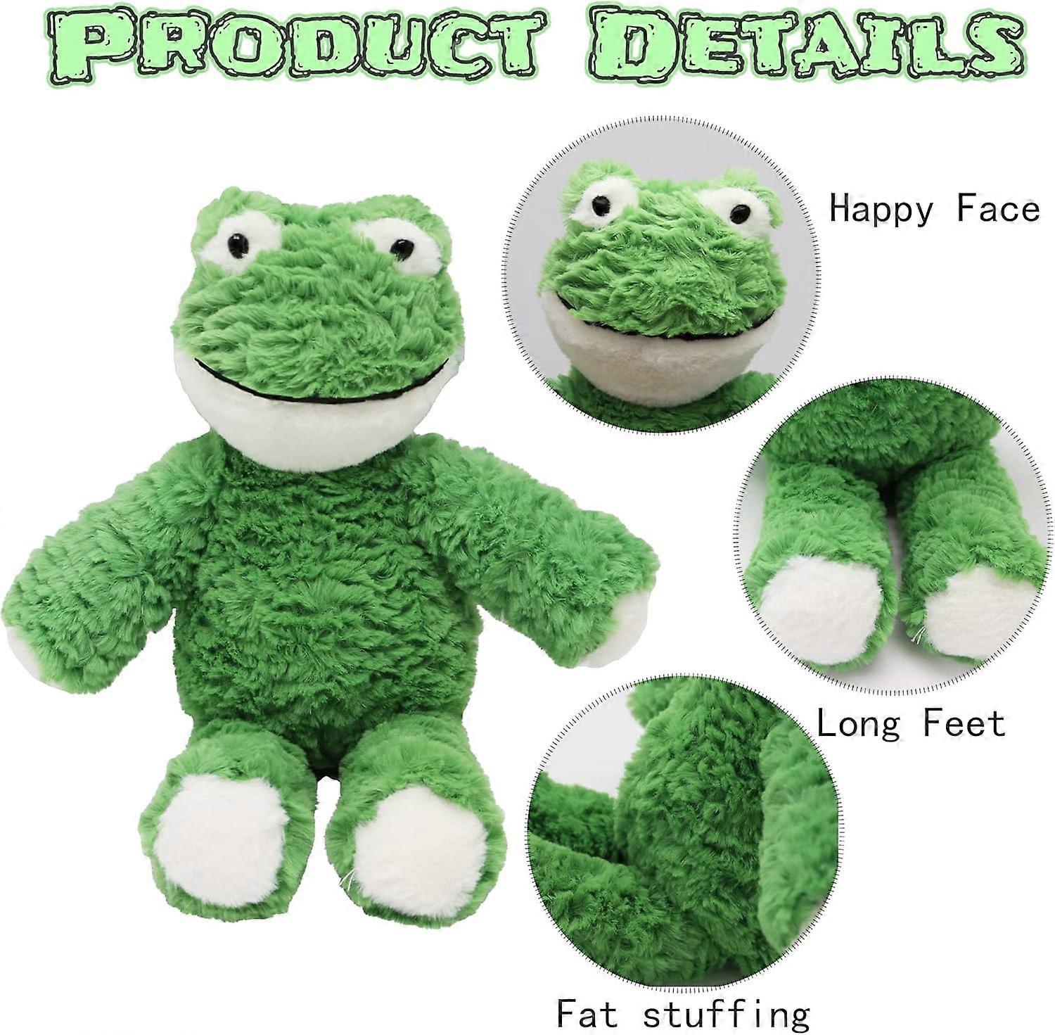 Frog Stuffed Animal, 14 inch Green Frog Plush Toy with Removable ...