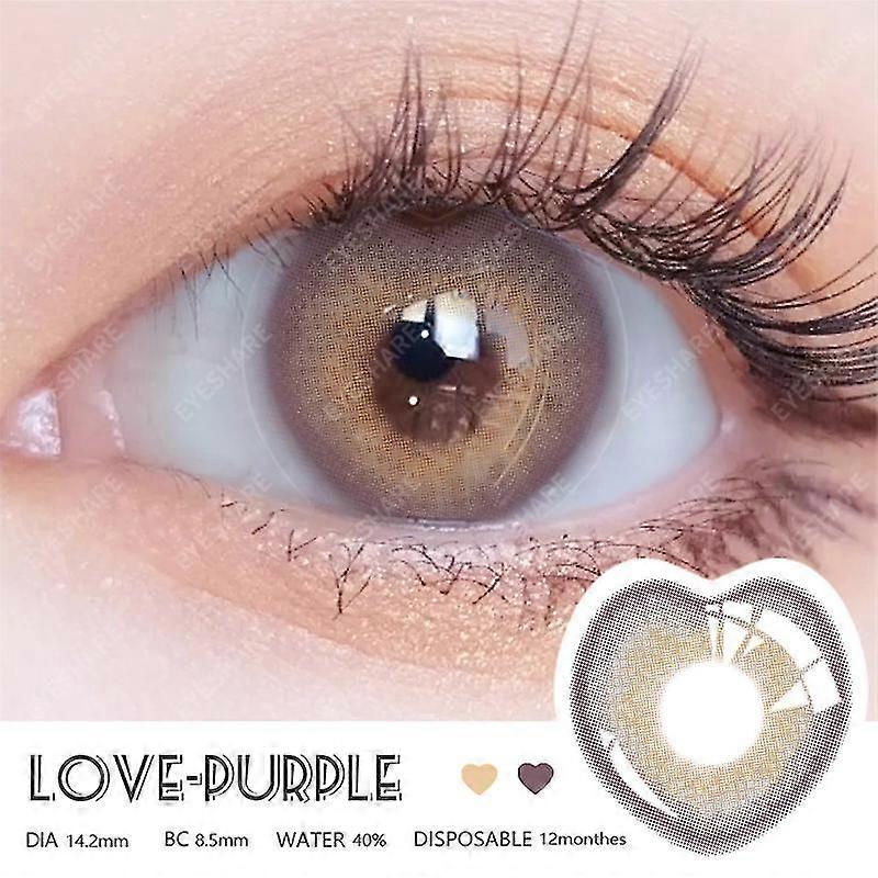 Natural Contact Colored Lenses For Eyes 1pair Multicolor Lens Soft ...