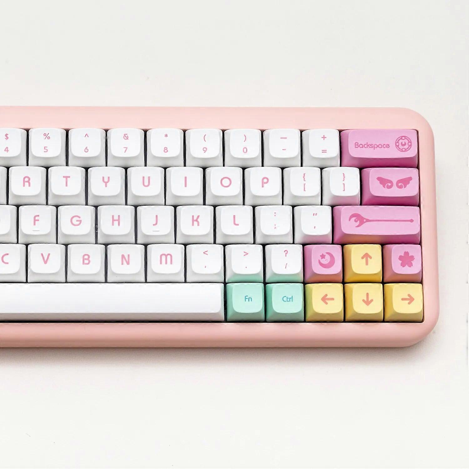 143 Keys Magical Girl Pink Keycap Cute keycaps XDA profile PBT Dye ...
