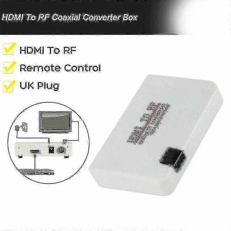 Hdmi To Rf Coax Converter Adapter For Tv Convert Hdmi Digital Signals ...