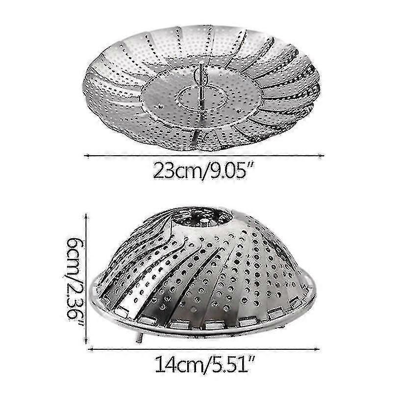 Kitchen Folding Steamer Dish Steam Stainless Steel Food Basket Mesh ...