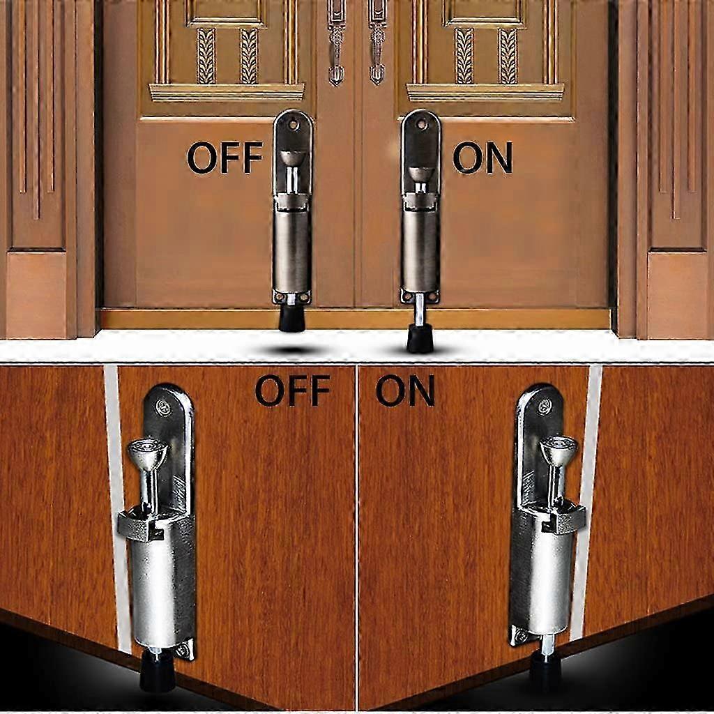 2pcs Stainless Steel Kick Down Door Locks Stopper Holder Spring Loaded ...