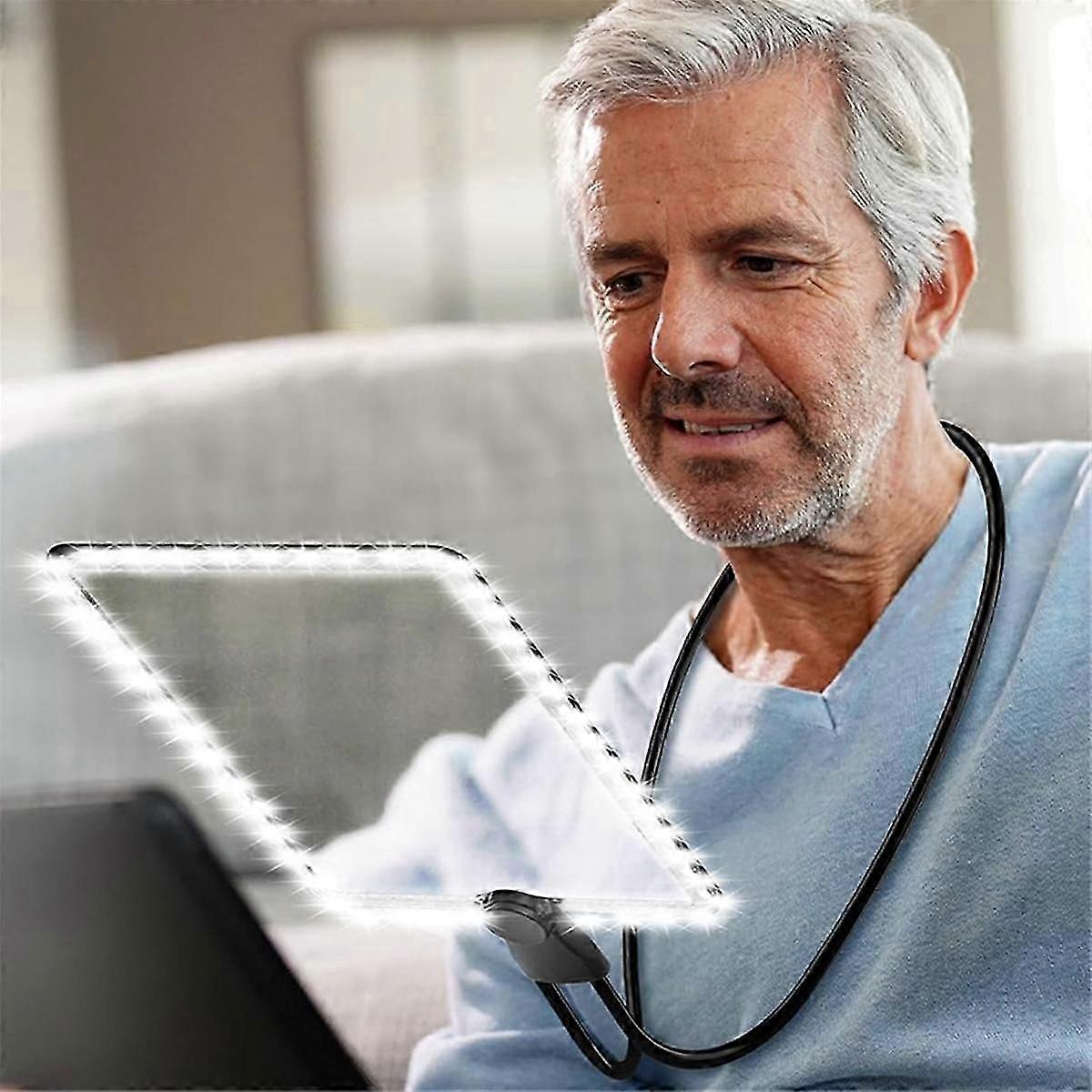 5X Hands Free Magnifying Glass with 50 LED Light,Gooseneck Page ...