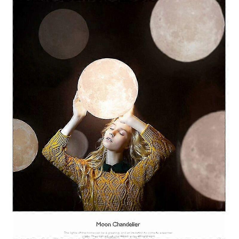 3D Moon Chandelier-Moon Ceiling Chandelier Moon Ceiling Light Planet ...