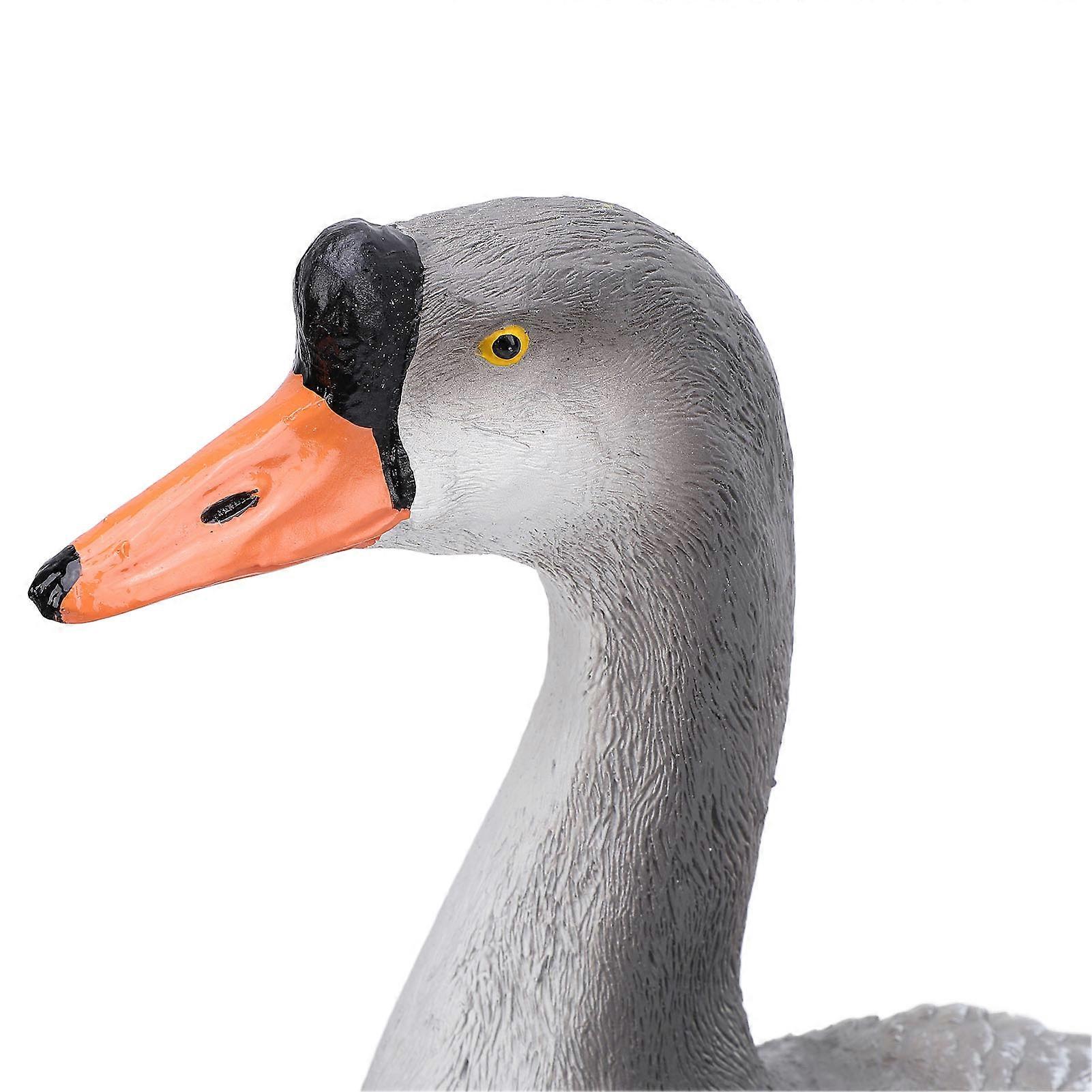 Goose Garden Statue Realistic Cute Resin Goose Sculpture for Flowerbed ...