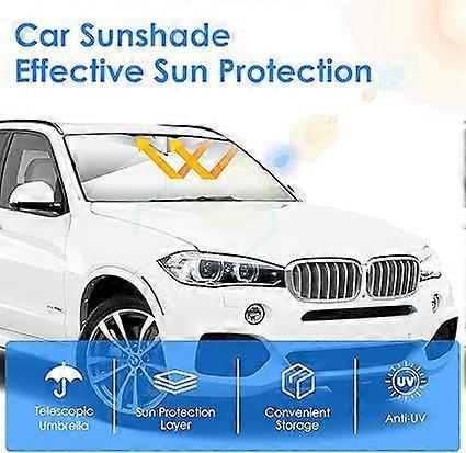 Car Sun Shade Front Windshield, Auto Foldable Windshield Sun Umbrella ...