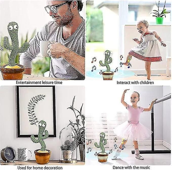 Cactus Plush Toy Singing Dancing Recording Built-in 120 Songs Learn ...