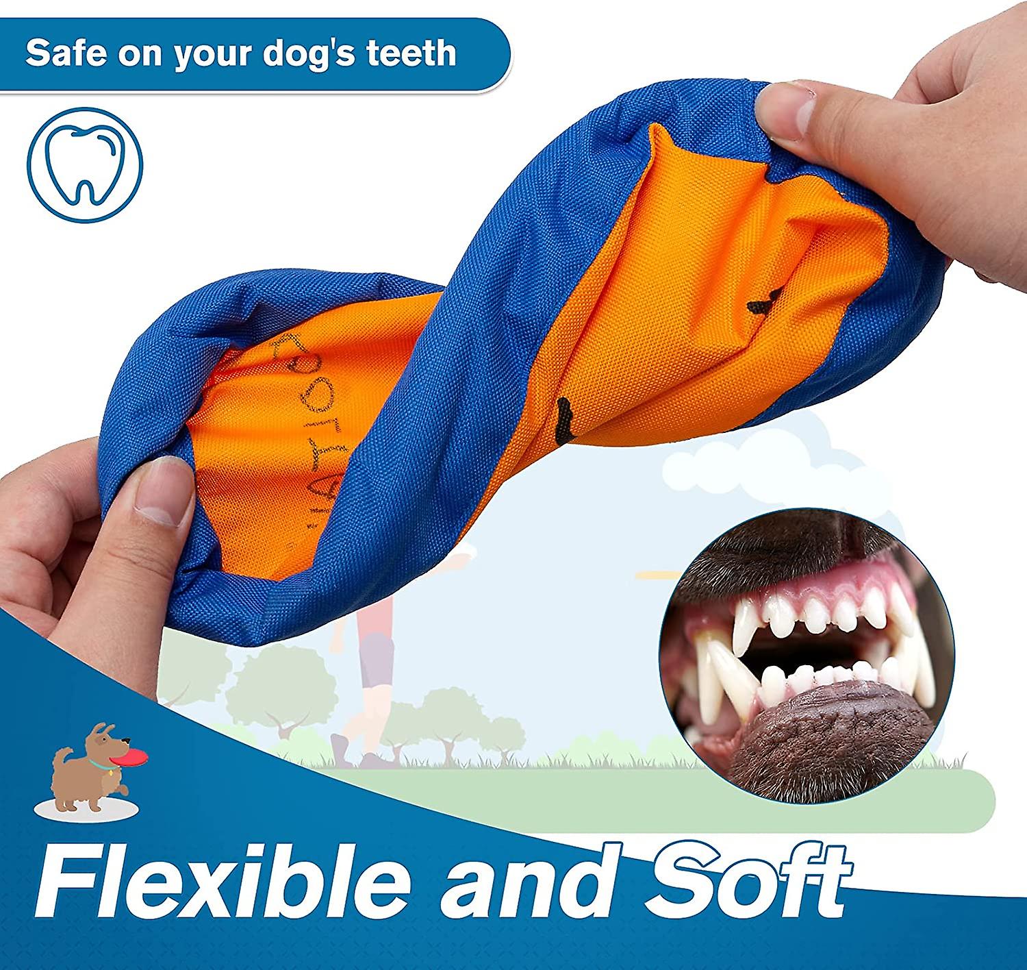 Dog Flying Discs - 2 Pack Interactive Dog Fetch Toys Durable Soft ...