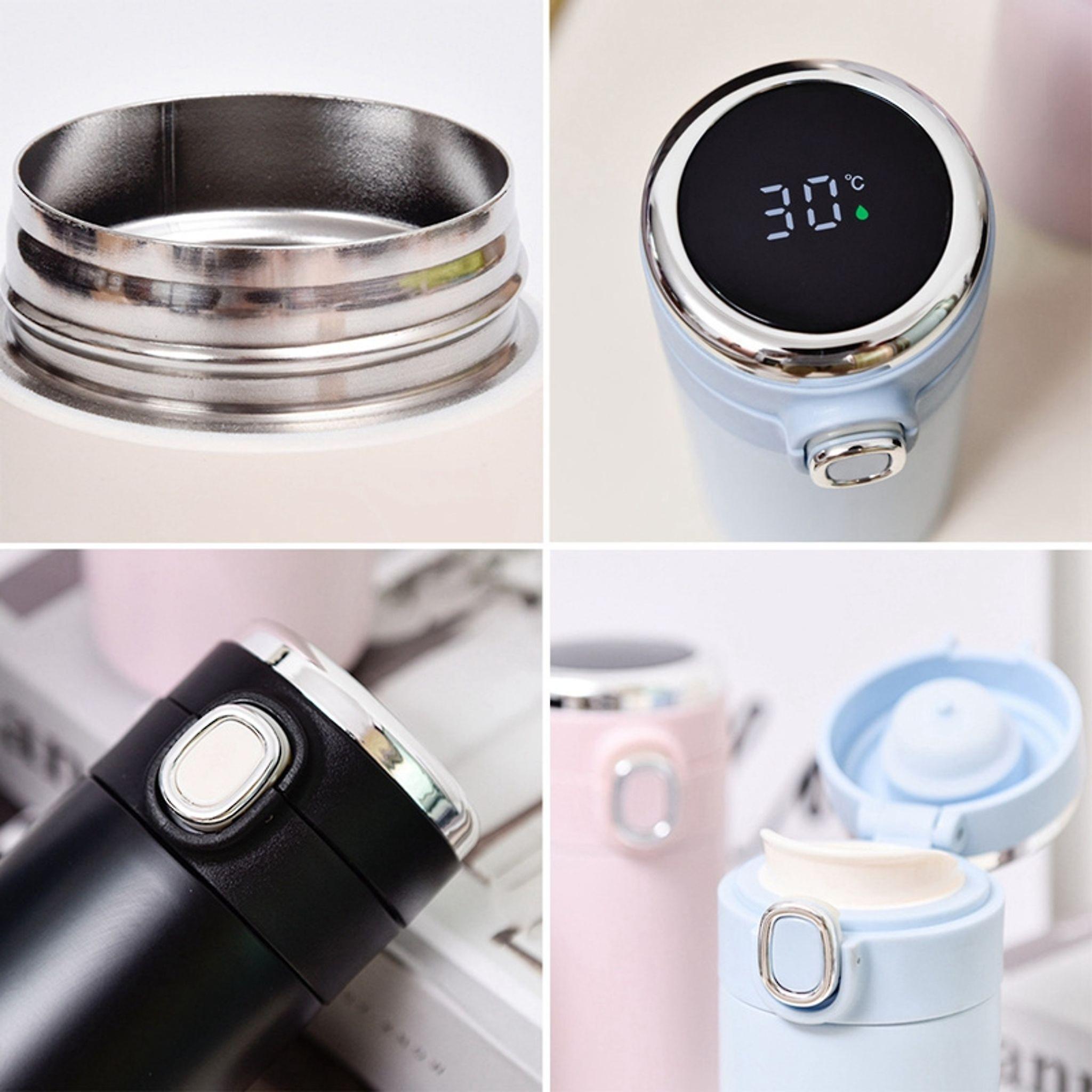 Set Of 2 Thermal Flasks With Temperature Display 420 Ml Vacuum Flask ...