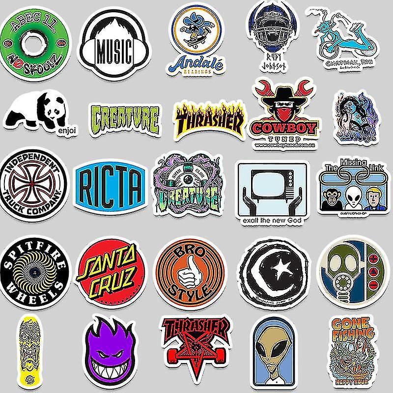 50pcs Skateboard Stickers, Skateboading Pack Stickers Boys Girls Decal ...