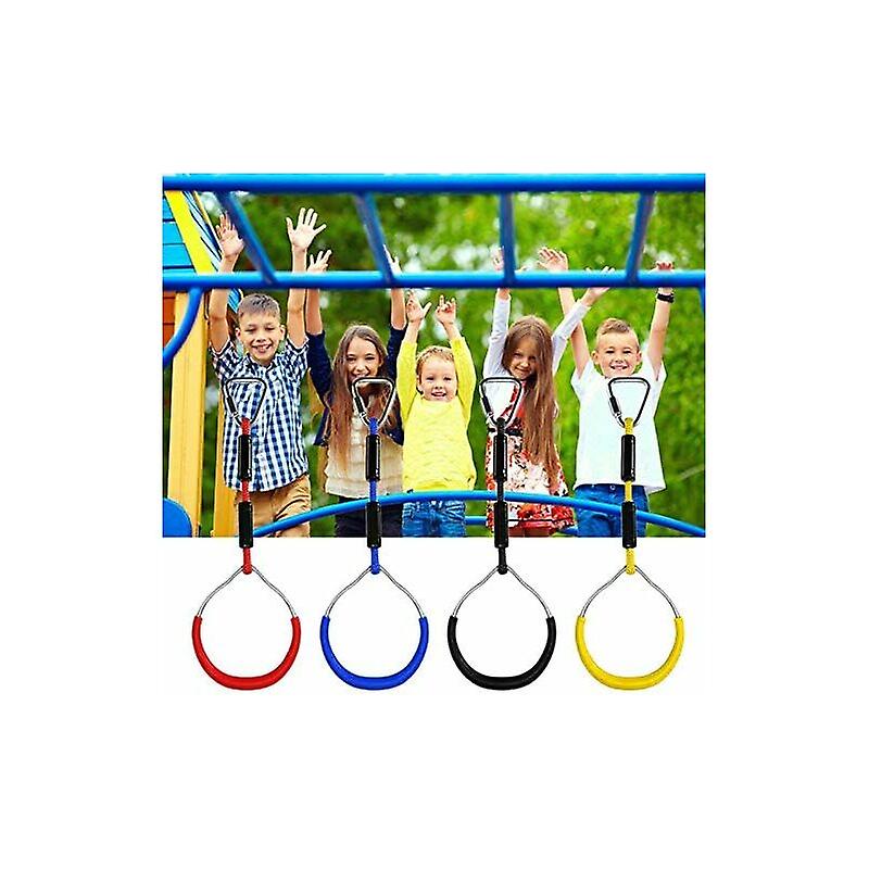 Kids Climbing Rings Multi-Functional Swing with Plastic Rings Max Load ...