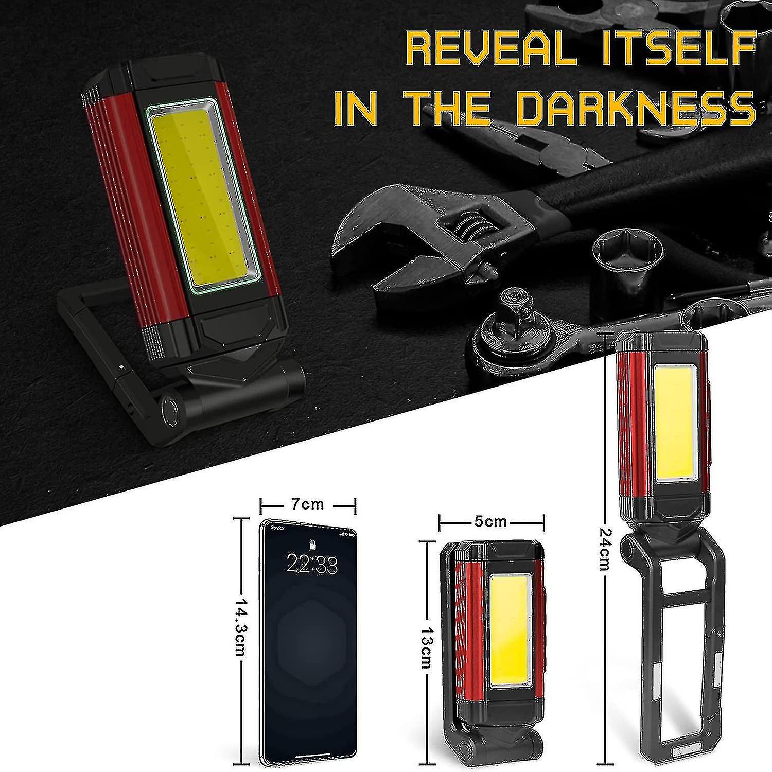 Powerful Rechargeable Work Light, Led Work Light Workshop Light With ...