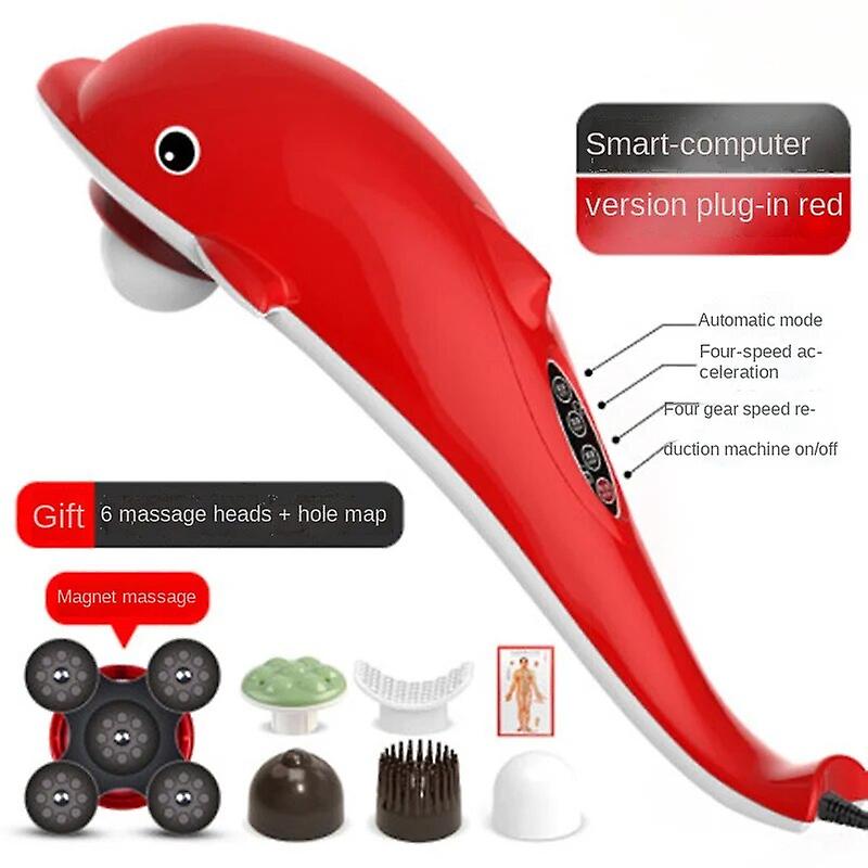 Dolphin Massager Stick Electric Percussion Hammer Back Waist Cervical ...