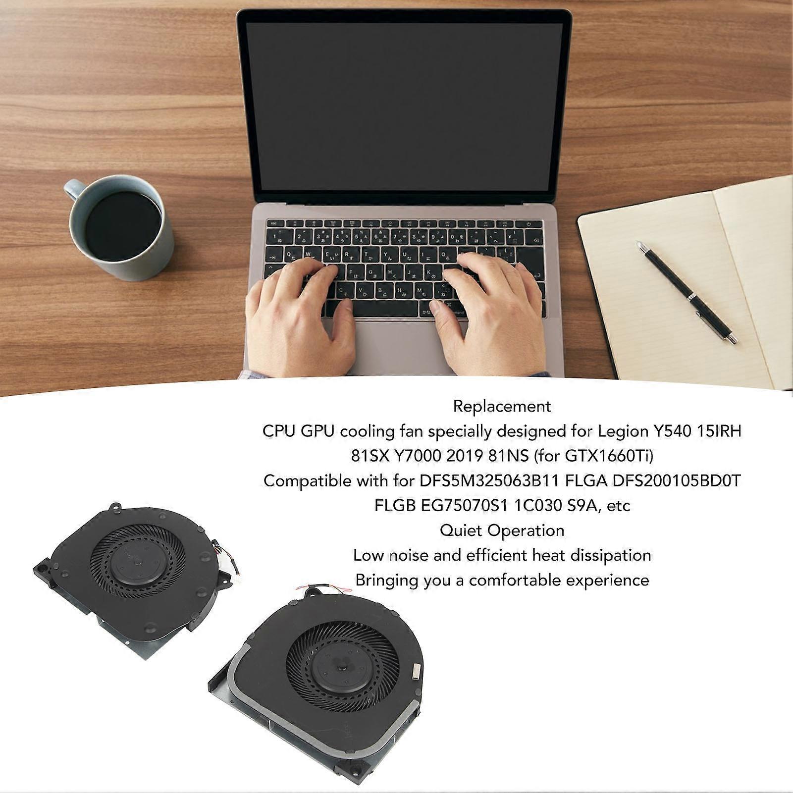 CPU GPU Cooling Fan Replacement Laptop Internal Cooling Fan for Legion ...