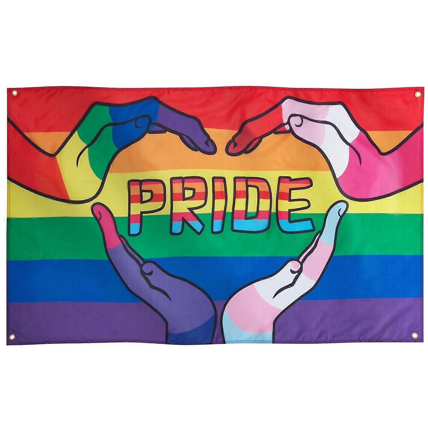 Pride Hands Flag,Eyelet In Every Corner, LGBT Flag, Pride Flag, Gay ...