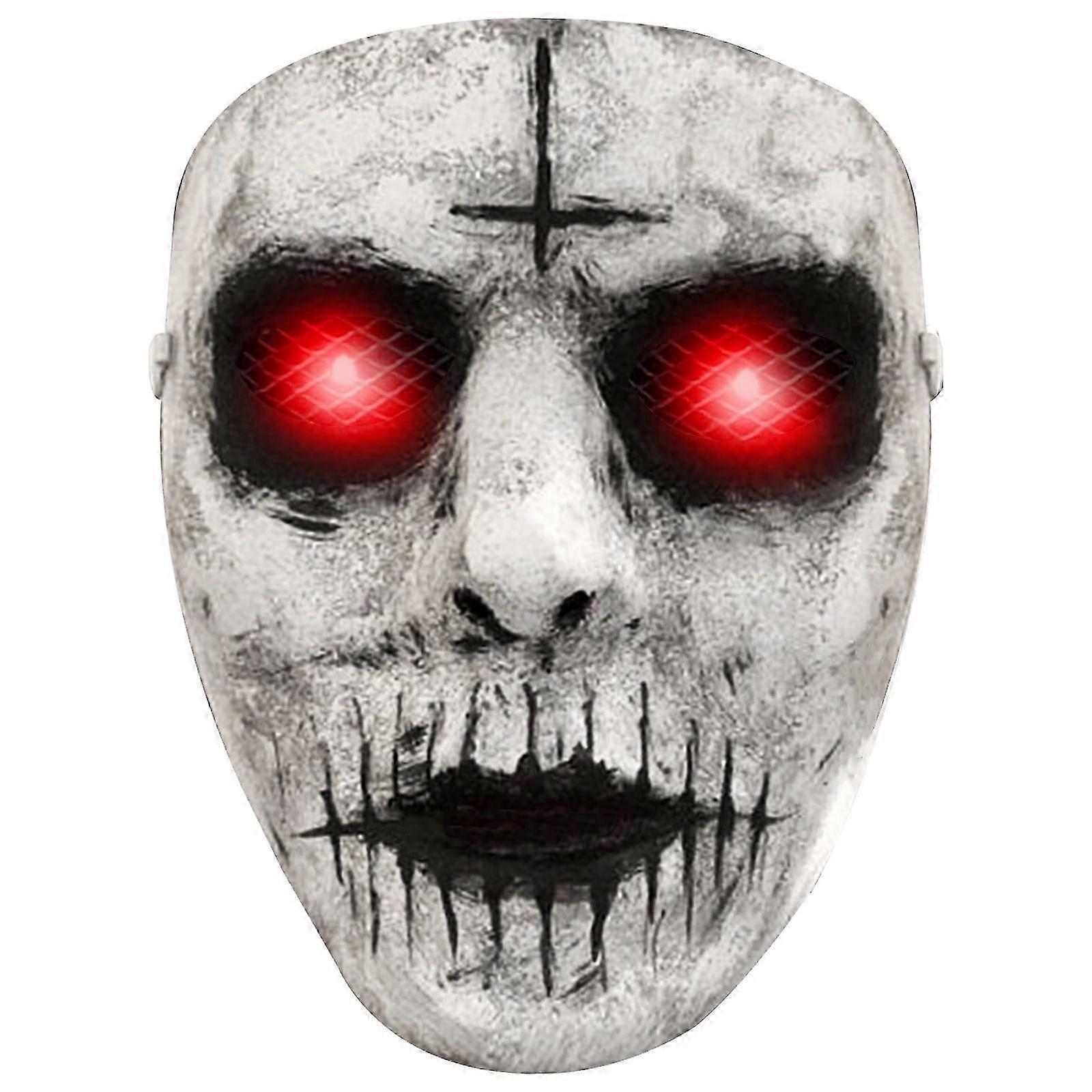 Cafele Demon Killer Mask Red LED Lighted Eyes Cosplay Creepy Scary ...