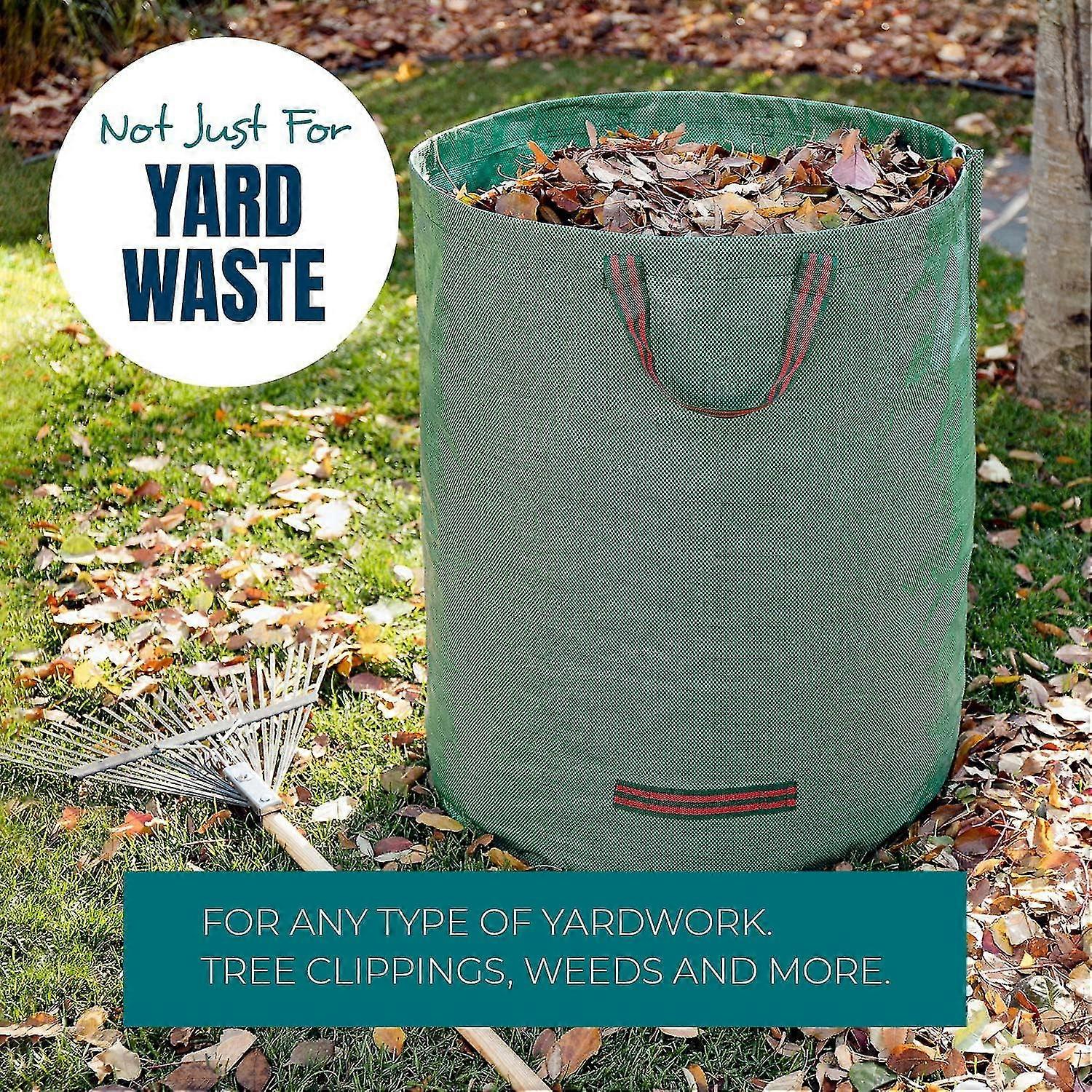 Garden Waste Bags Heavy Duty 3-pack, Garden Bag 272 L - Reusable Garden ...