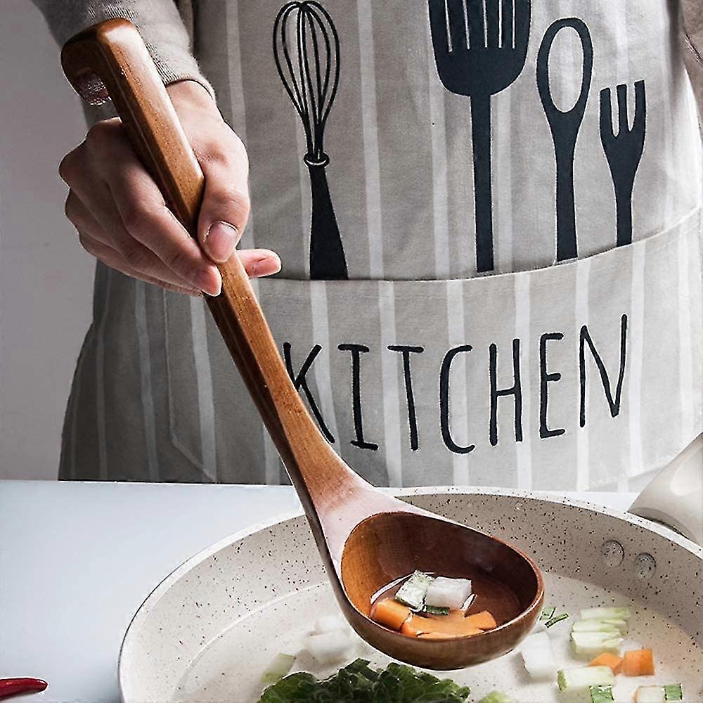 3 Pcs Wooden Ladles Kitchen Spoon Set Utensils-12 Inch Soup Ladle, 11 ...