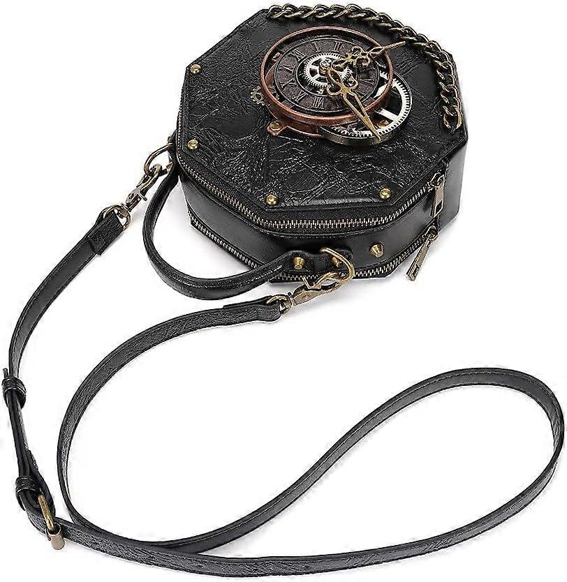 Clock Handbags for Women Shoulder Bags Female Flower Leather Prints ...