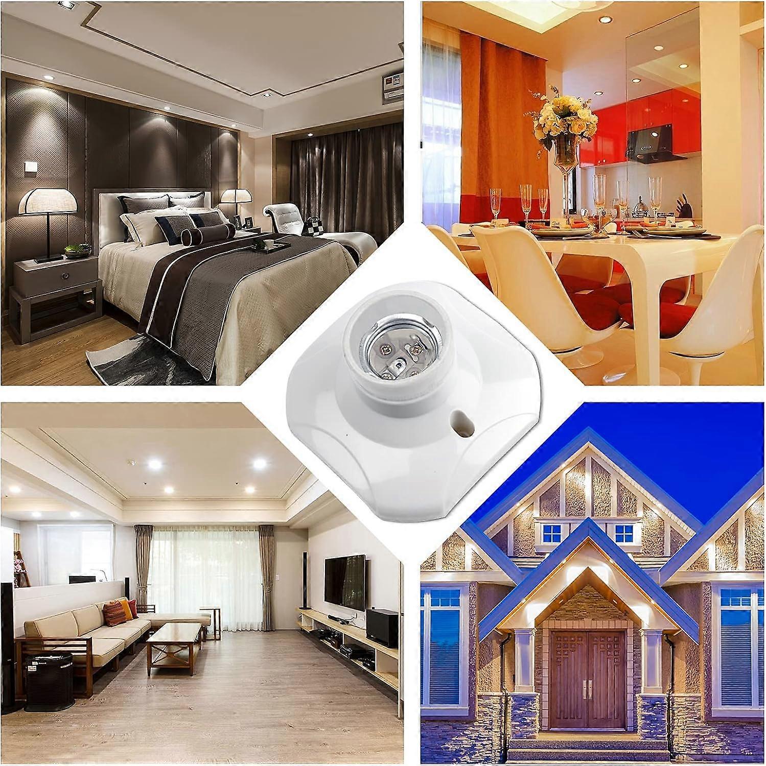 Light Bulb Socket E27 Screw Mount Ceiling Light Socket for Indoor Wall ...