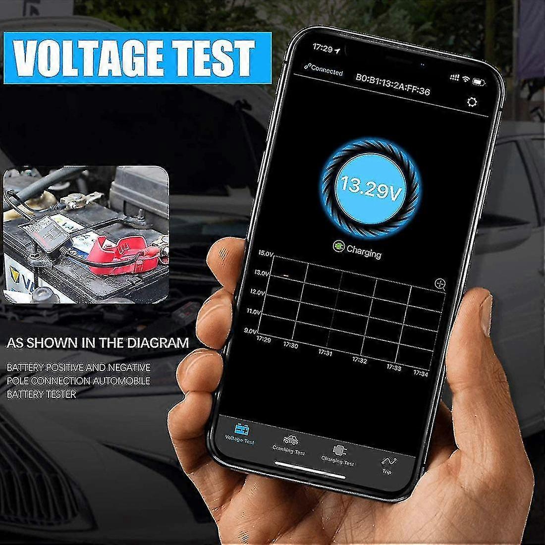 Bluetooth Bm2 12v Battery Monitor Car Battery Analyzer Test Battery ...