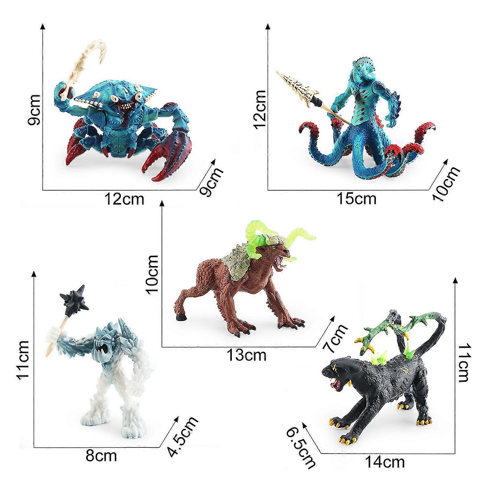 Monsters Figurine Various Water Crab Octopus Ice Demon Cattle Black ...