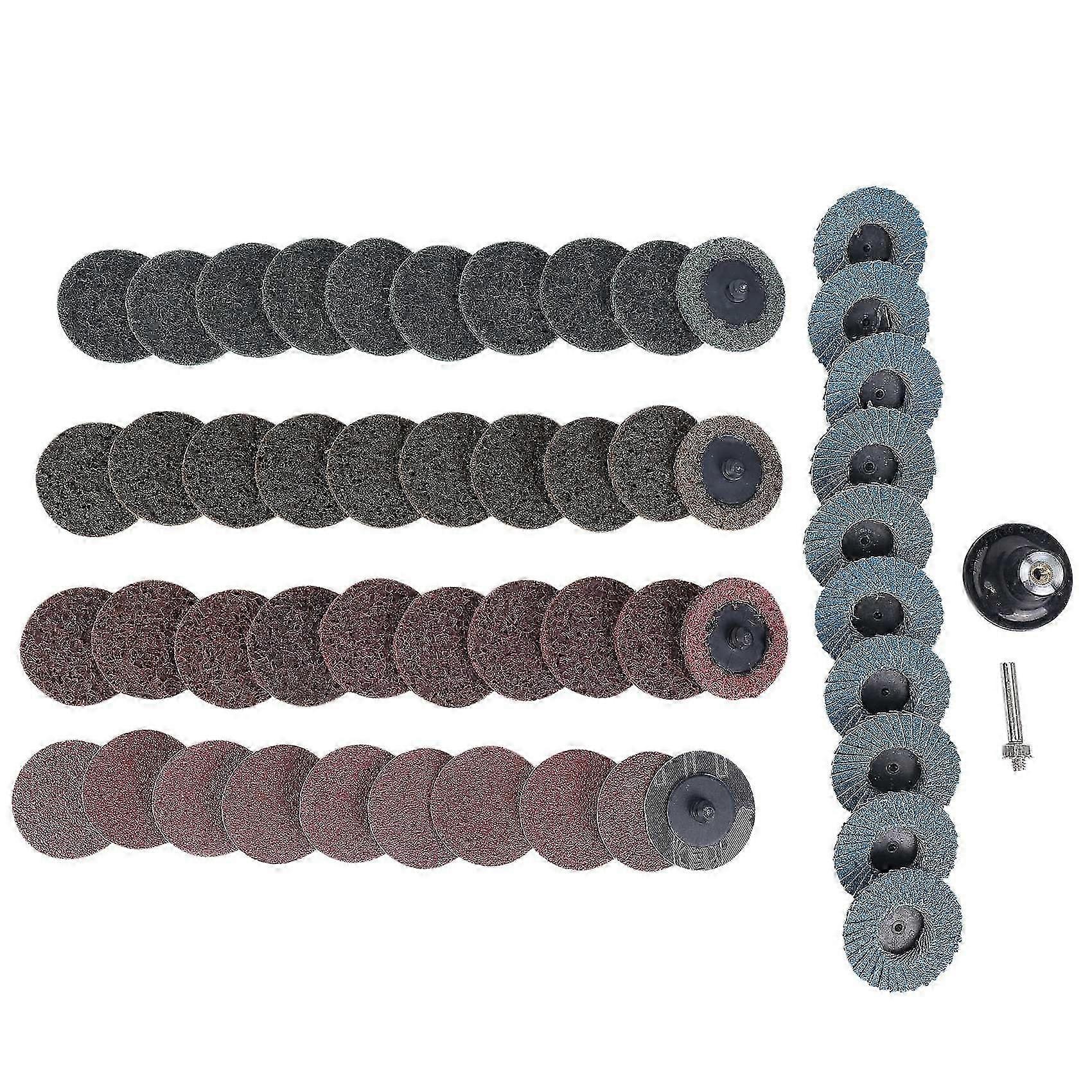 50 Sanding Discs, 2 Inch Roll Lock Disc, with 1/4 Inch Bracket, Used ...