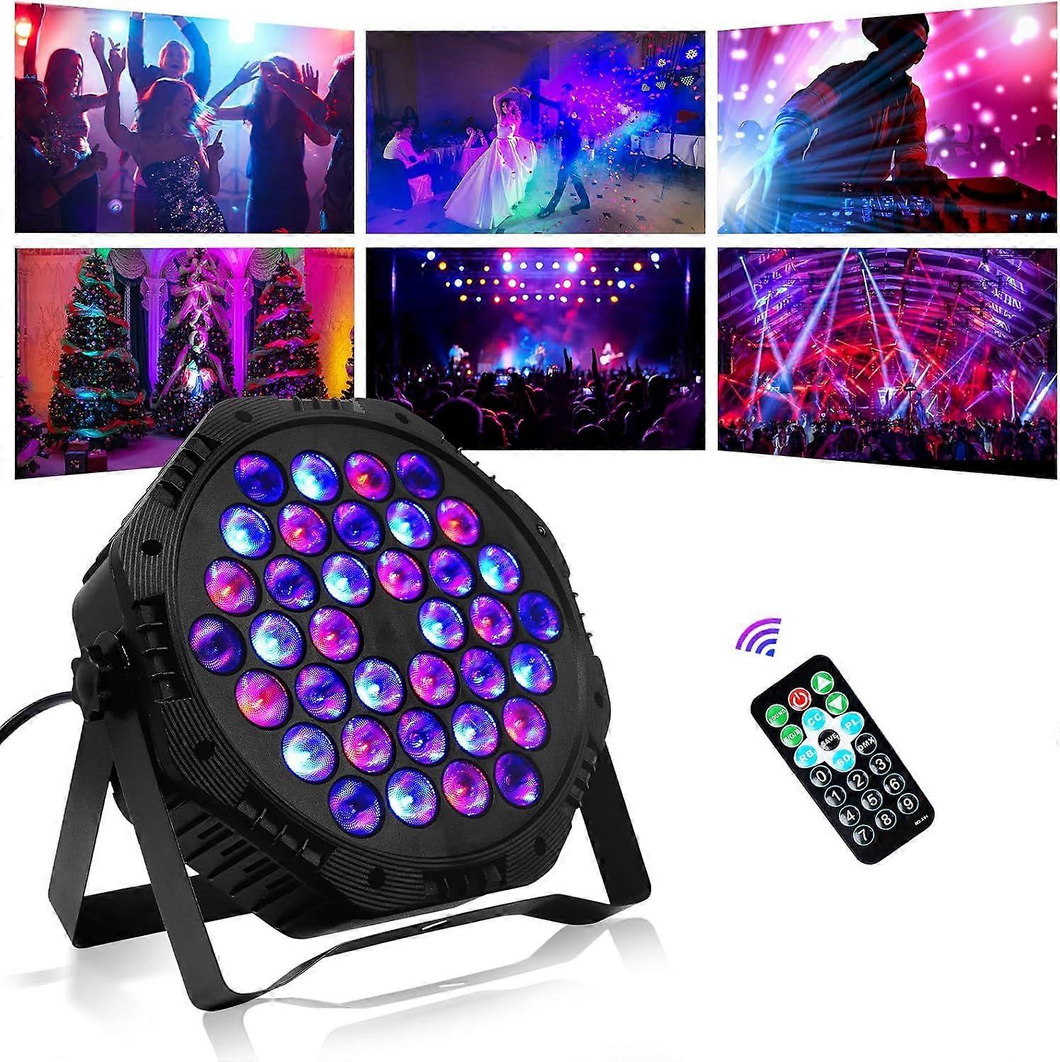 Party Disco Lights, 36 LED Stage Lights with DMX and Remote Control, 7 ...