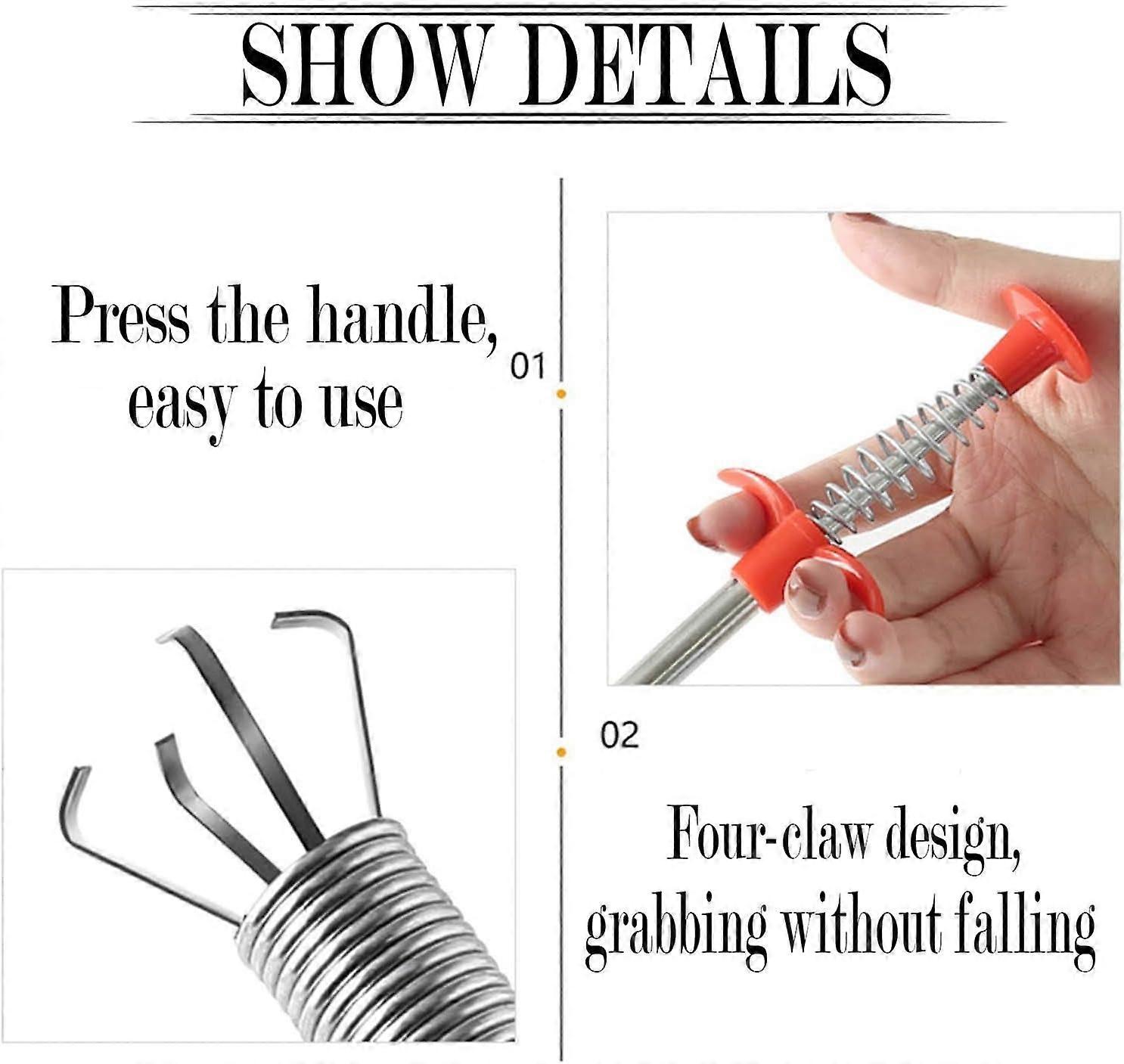 Flexible Grabber Claw Pick Up Reacher Tool, Heavy Duty Spring Design ...