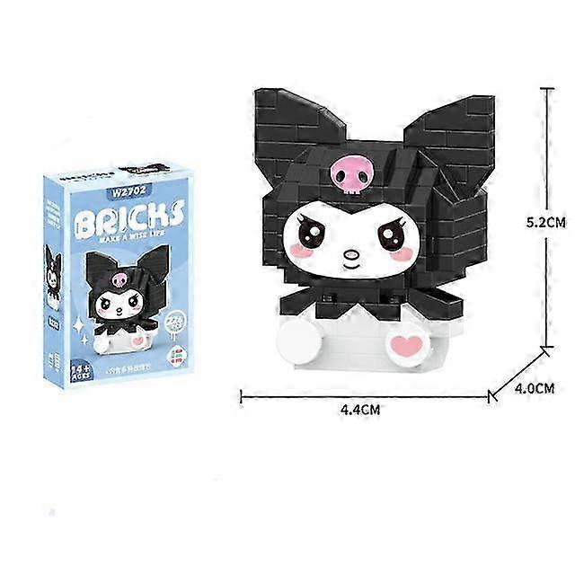 "Hello Kitty Building Block Sanrio Anime Figure Kuromi Assembled Toys ...