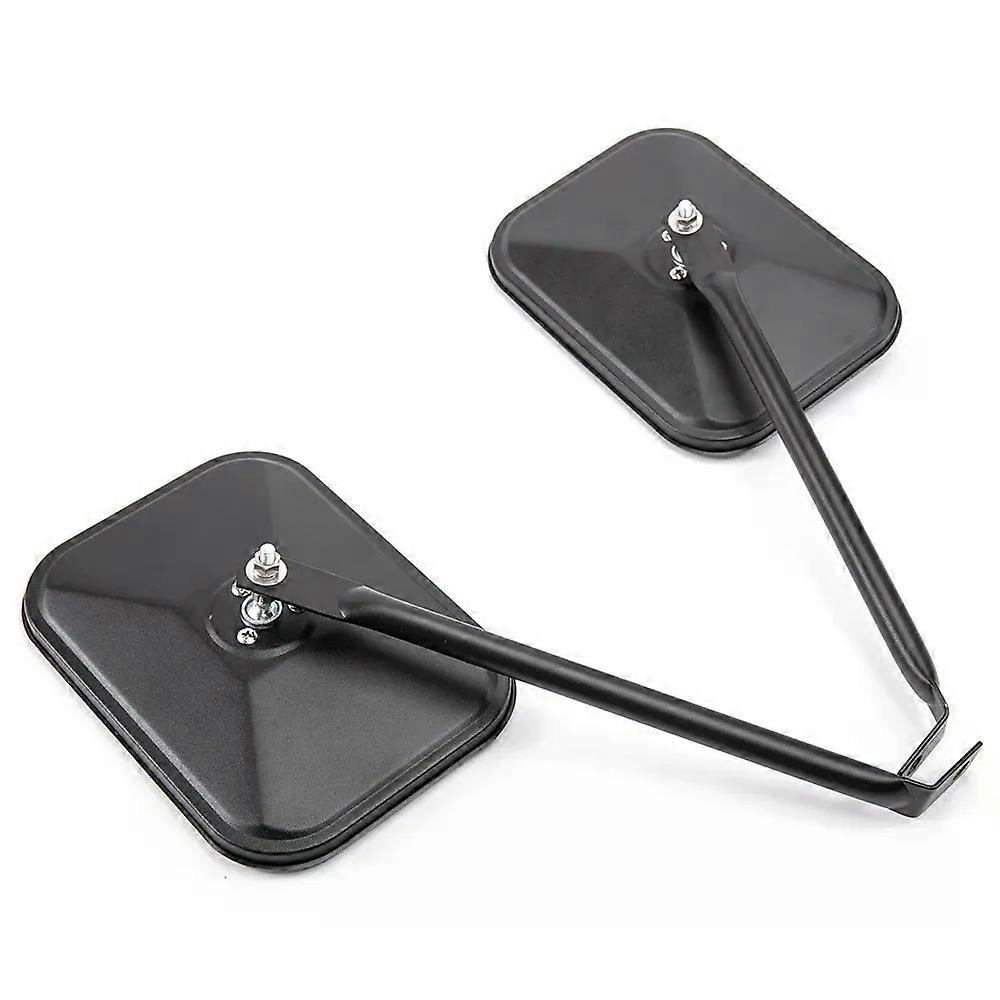 con Square Adventure Side View Mirrors for Jeep Wrangler CJ YJ TJ JK JL ...