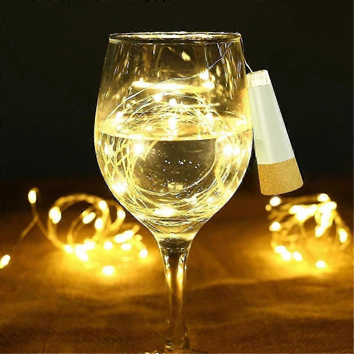 Wine Bottle Lights with Cork, USB Rechargeable Fairy Lights suitable ...