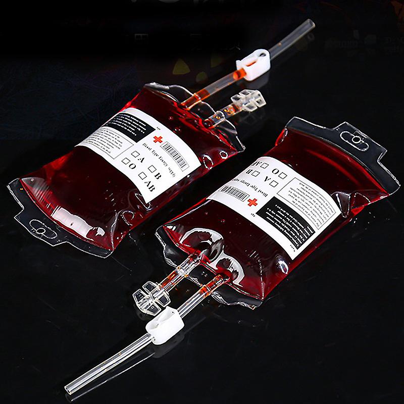 350ml Transparent Food Grade Pvc Drink Beverage Bag Vampire Blood Bag ...