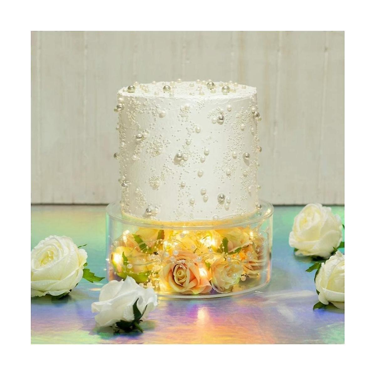 Clear Acrylic Cake Stands, Fillable Cake Box, Round Cake Display Box ...